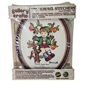 Hummel | Other | Vtg Gallery Crafts Hummel Stitchery Kit Boy In Apple ...